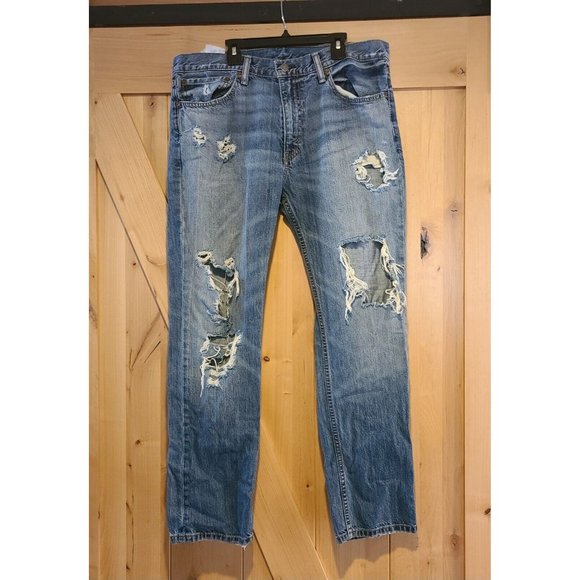 Levi's | Jeans | Levis Mens 51 Ripped Distressed Thrashed Jeans Sz 36x3 ...